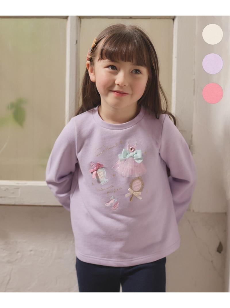 【楽天市場】【SALE／30%OFF】【らくっトレーナー】裏毛 プリンセスデザイン トレーナー any FAM KIDS エニィファム トップス スウェット・トレーナー パープル ベージュ ...