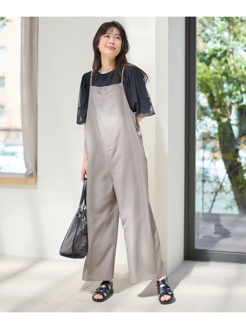 【楽天市場】【SALE／30%OFF】【洗濯機可】フロントジップサロペット any FAM L エニィファム オールインワン・オーバーオール オーバーオール・サロペット グレー【RBA_E ...