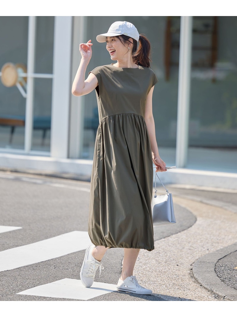 【楽天市場】【撥水/2WAY】ドロストワンピース any FAM L エニィファム ワンピース・ドレス ワンピース カーキグリーン ブラック【送料無料】[Rakuten Fashion ...