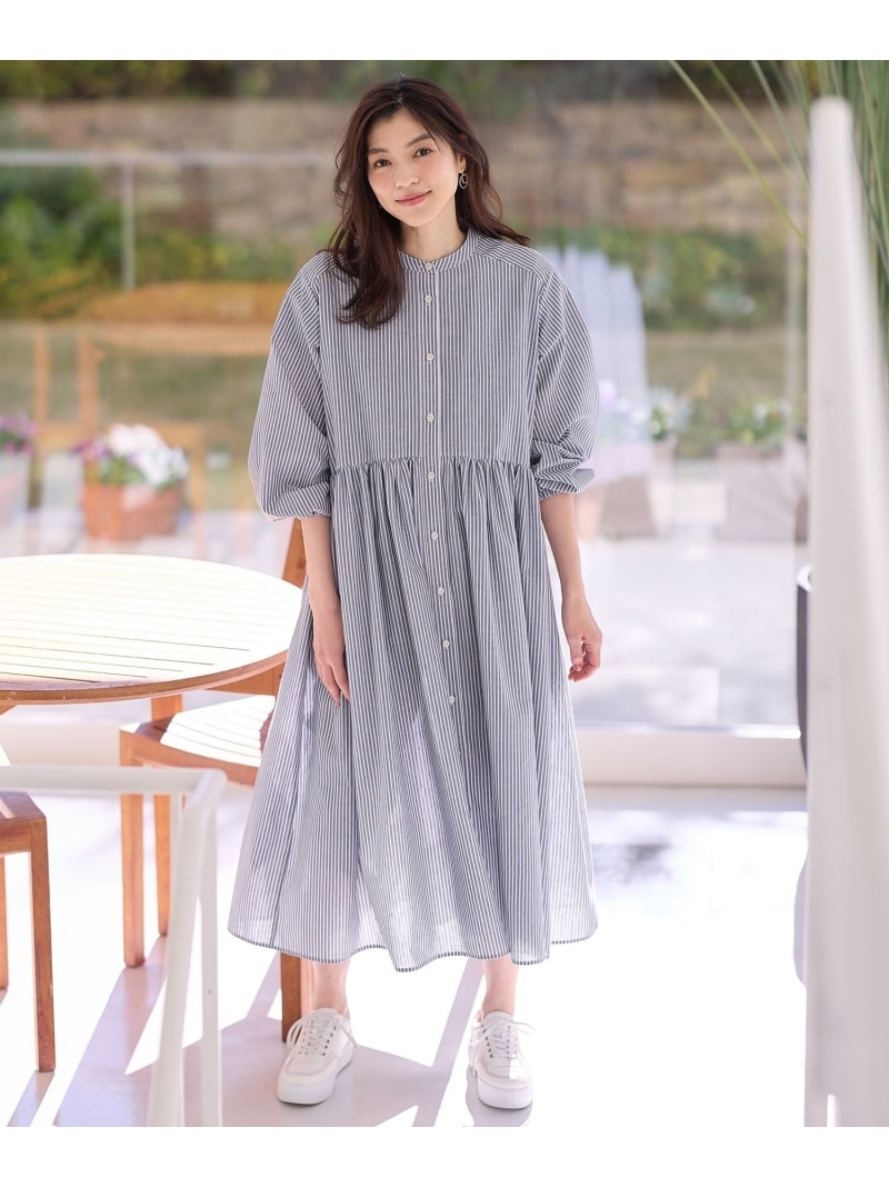 【楽天市場】【SALE／50%OFF】【手洗い可能】【ペチコート付】ギャザーシャツワンピース any FAM L エニィファム ワンピース・ドレス シャツワンピース ブルー【RBA_E】【送料 ...