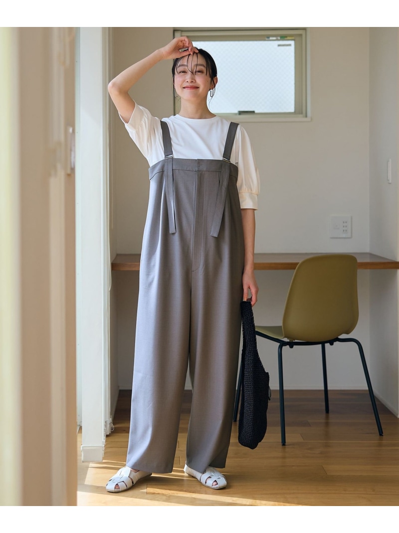 【楽天市場】【洗濯機可/接触冷感/UVケア】イージーケアライトストレッチサロペット any FAM L エニィファム オールインワン ...