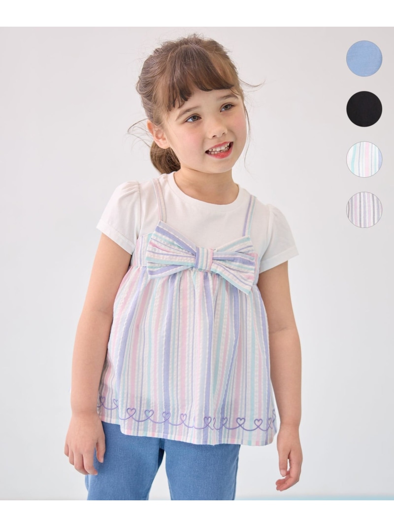 【楽天市場】【SALE／30%OFF】キャミソール ドッキングTシャツ any FAM KIDS エニィファム トップス カットソー・Tシャツ パープル ブラック【RBA_E】[Rakuten ...