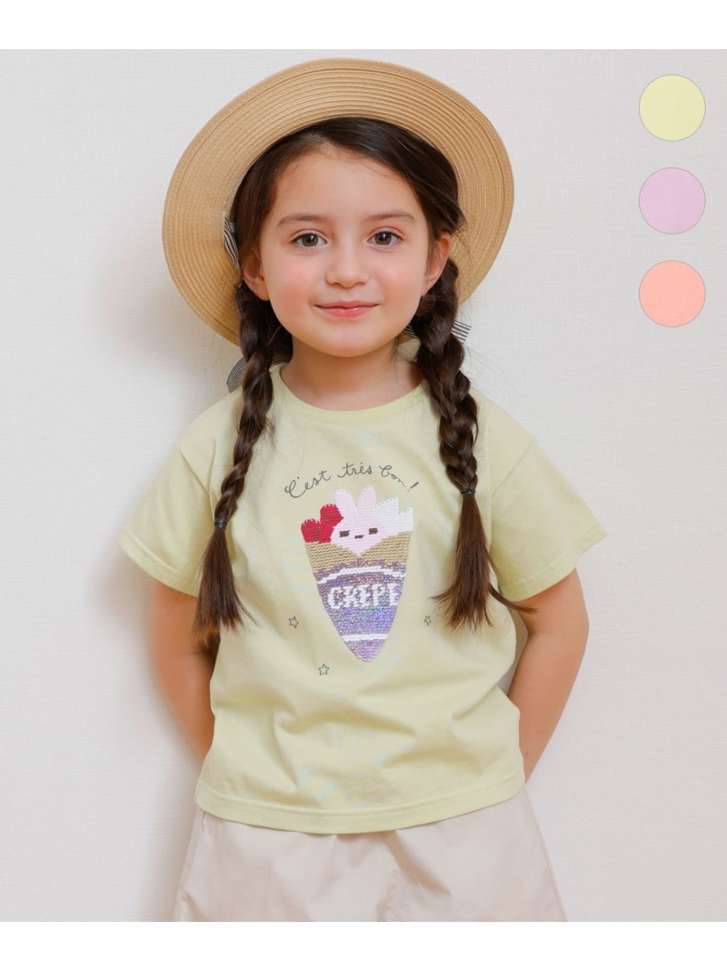 【楽天市場】【SALE／30%OFF】ミラクルスパンコール 半袖 Tシャツ any FAM KIDS エニィファム トップス カットソー・Tシャツ パープル グリーン ピンク【RBA_E ...
