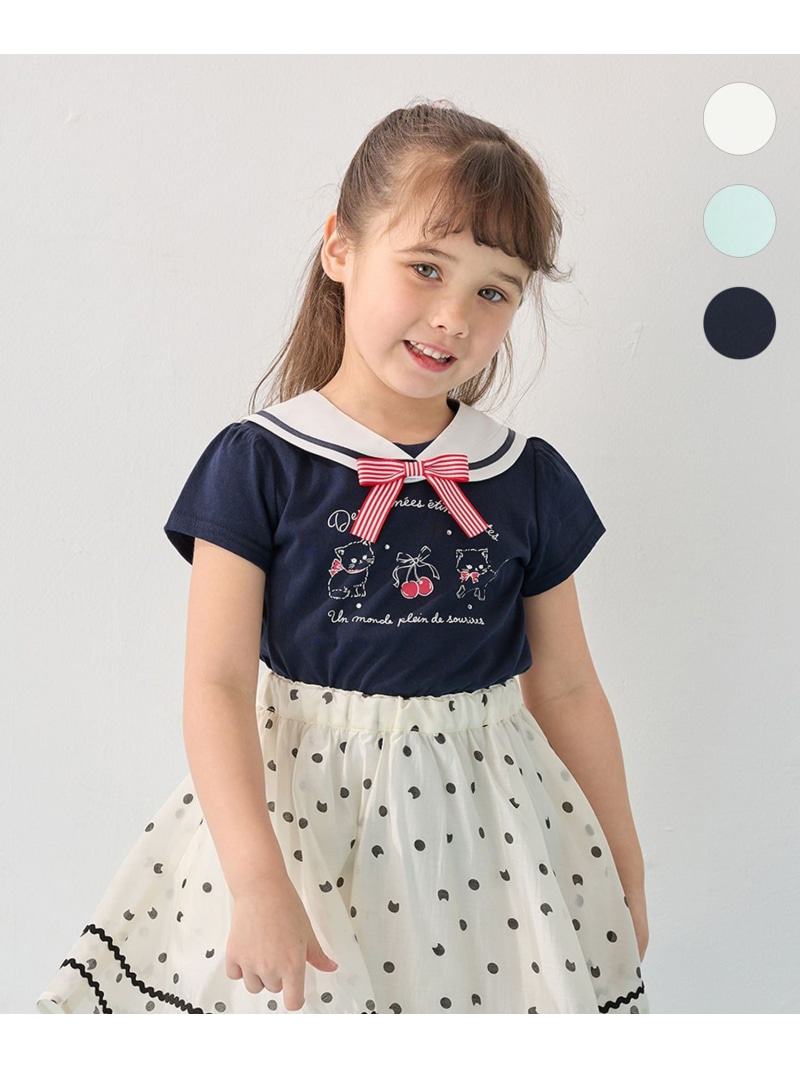 【楽天市場】セーラーカラー Tシャツ any FAM KIDS エニィファム トップス カットソー・Tシャツ グリーン ネイビー ホワイト[Rakuten Fashion]：any FAM