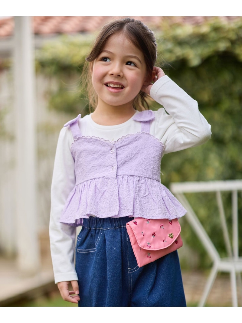 【楽天市場】総柄刺繍 移動ポケット ANY KIDS エニィ バッグ ボディバッグ・ウエストポーチ ピンク[Rakuten Fashion]：ANY