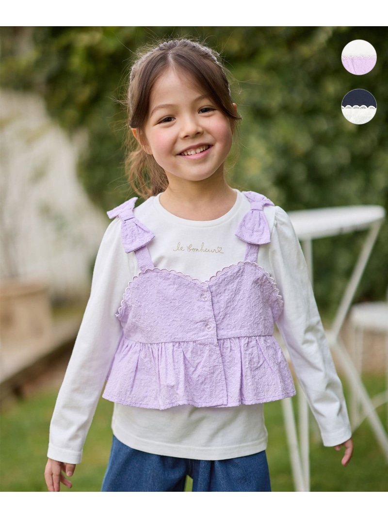 【楽天市場】【SALE／50%OFF】キャミソール付き 長袖Tシャツ any FAM KIDS エニィファム トップス カットソー・Tシャツ ホワイト【RBA_E】[Rakuten ...