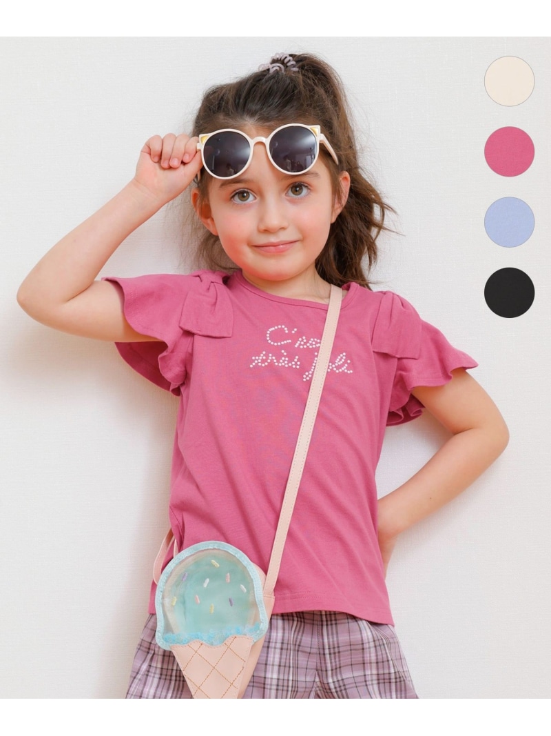 【楽天市場】【SALE／49%OFF】パール リボン Tシャツ any FAM KIDS エニィファム トップス カットソー・Tシャツ ブルー ピンク ベージュ ブラック【RBA_E ...