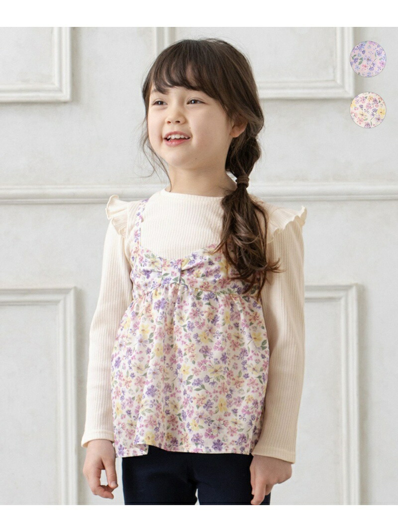 【楽天市場】【SALE／30%OFF】花柄キャミセット 長袖 Tシャツ any FAM KIDS エニィファム トップス カットソー・Tシャツ ベージュ ホワイト【RBA_E】[Rakuten ...