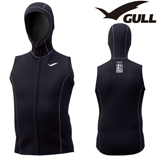 【楽天市場】GULL GW-6659B 2mm×3mmFIRフードベスト メンズ ダイビングFIR フードベスト インナー ウェットスーツ ベスト フード 起毛：GOOD TIME