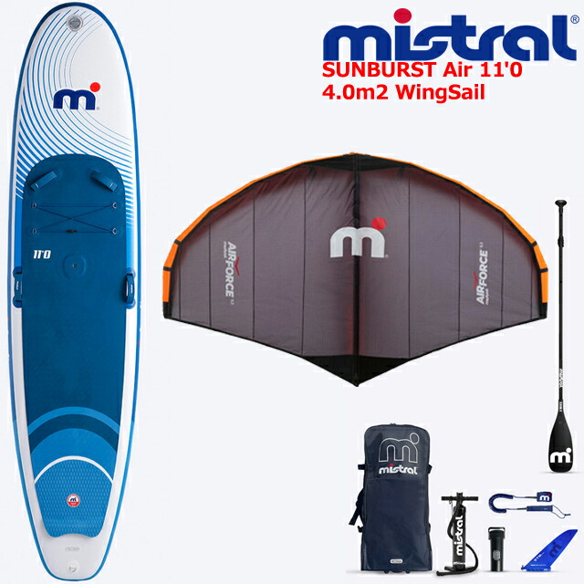 【楽天市場】MISTRAL ミストラル インフレータブル SUP ウインドサーフィンSUNBURST Air 11'0 SPORTS + 4.0m2 Wing Sail ウィング サップ ...