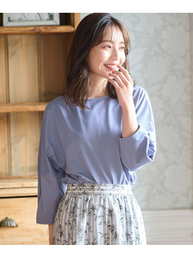 【楽天市場】【SALE／50%OFF】【接触冷感・UVカット】サカリバドルマンスリーブ プルオーバー any SiS S エニィスィス トップス カットソー・Tシャツ ホワイト ブルー ...