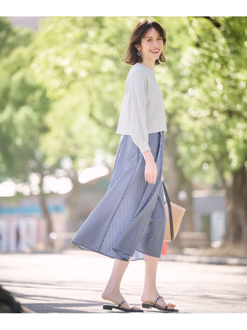 【楽天市場】【2SET】シャツワンピ × ニット セット any SiS L エニィスィス ワンピース・ドレス ワンピース ブルー【送料無料】[Rakuten Fashion]：any SiS