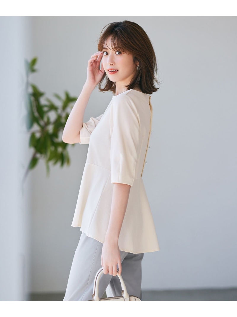 【楽天市場】【SALE／20%OFF】【接触冷感/UVカット】サカリバ ペプラム プルオーバー any SiS S エニィスィス トップス カットソー・Tシャツ ブルー ホワイト【RBA_E ...