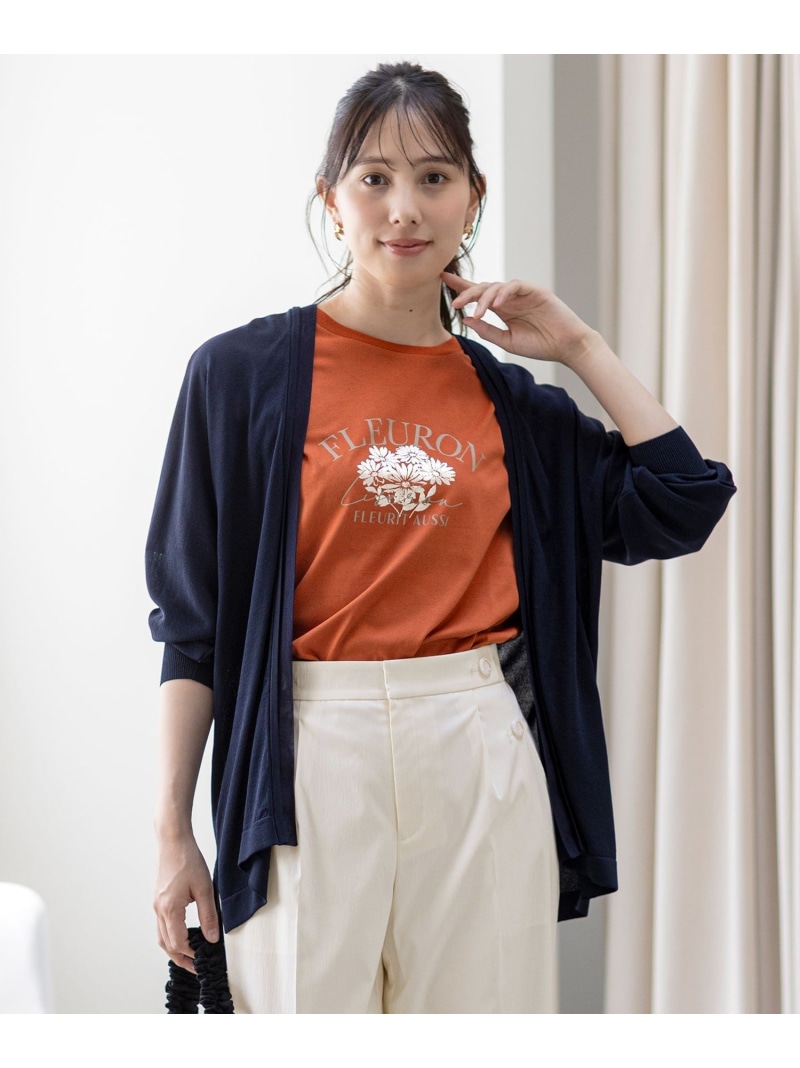 【楽天市場】【接触冷感・UVケア・洗える】着流し カーディガン any SiS S エニィスィス トップス カーディガン ネイビー ホワイト【送料無料】[Rakuten Fashion ...