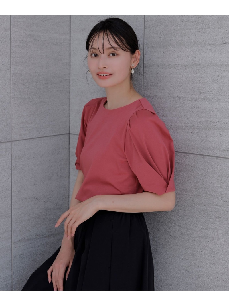 【楽天市場】【SALE／50%OFF】【撥水・汗ジミ防止・UVケア・洗える】スーピマスムース 袖タック Tシャツ any SiS S エニィスィス トップス カットソー・Tシャツ グリーン ...