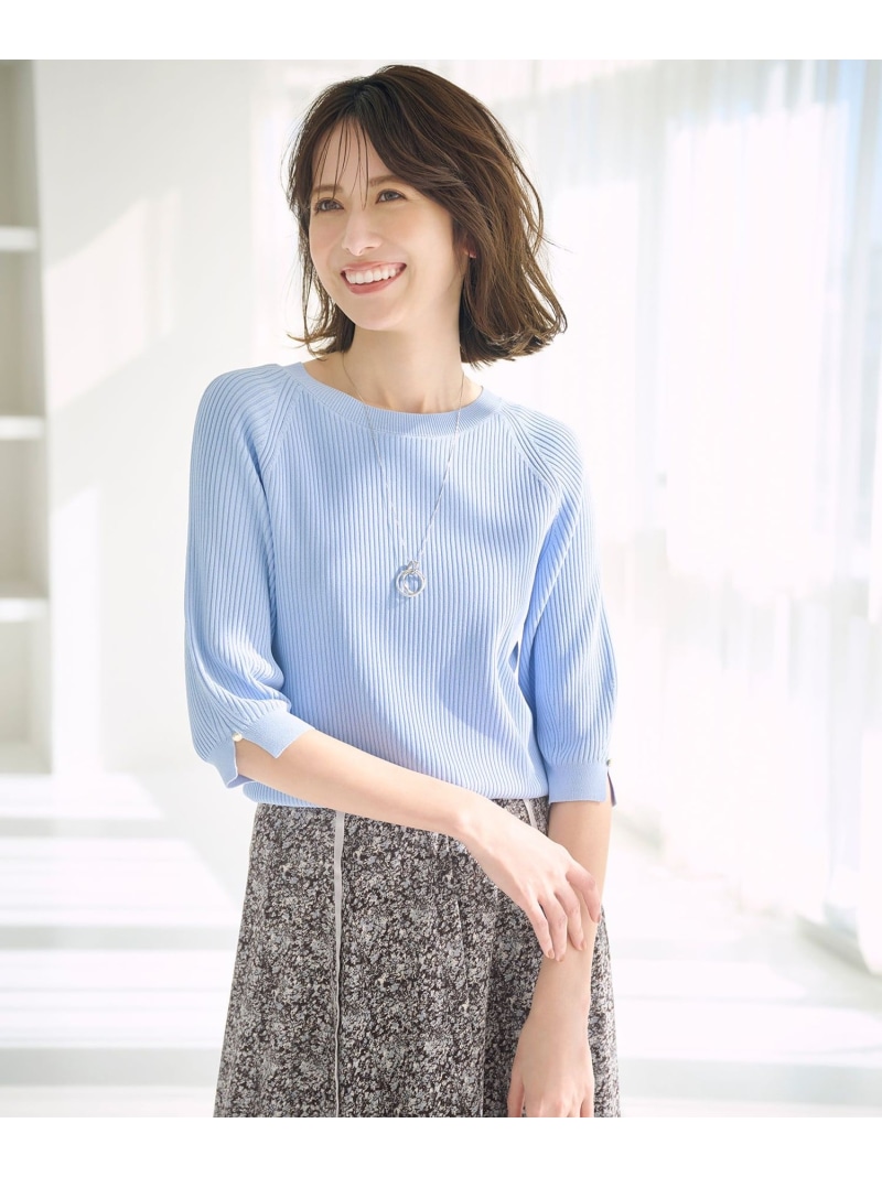 【楽天市場】【UVカット・洗える】コクーンスリーブ プルオーバー any SiS S エニィスィス トップス ニット ネイビー ホワイト グリーン パープル オレンジ【送料無料 ...