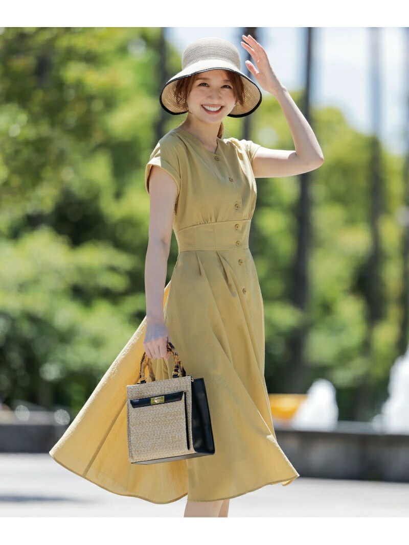 【楽天市場】【SALE／50%OFF】【撥水・UVカット・速乾】ハイウエスト ワンピース any SiS S エニィスィス ワンピース・ドレス ワンピース ホワイト イエロー ブルー ピンク ...