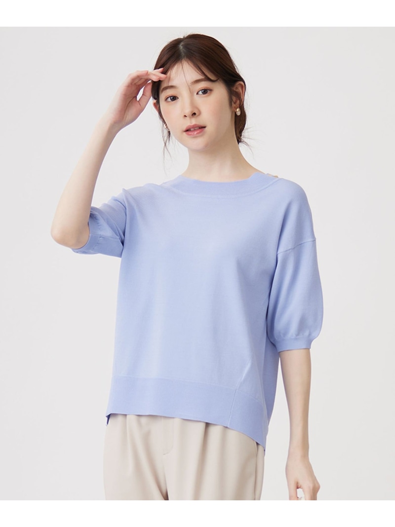 【楽天市場】【SALE／30%OFF】【接触冷感・UVケア】フロント切替 プルオーバー any SiS S エニィスィス トップス ニット ブラック ピンク ホワイト グレー ブルー イエロー ...