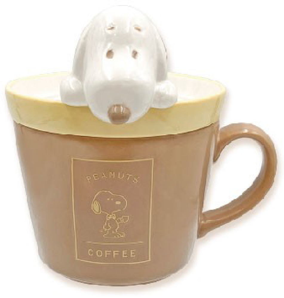 【楽天市場】スヌーピー SNOOPY ラテアートマグブラウン 茶 ピーナッツ ウッドストック すぬーぴー アニメ キャラクター コップ カップ 食事 食器 キッチン 雑貨 グッズ かわいい ...