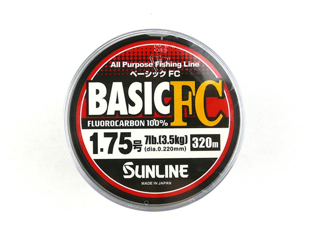 【楽天市場】サンライン(SUNLINE) BASIC FC(ベーシックFC) 320m 1.75号 お得 大容量 ボビン フロロ フロロカーボン FULUORO 道糸 幹糸 リーダー ハリス ...