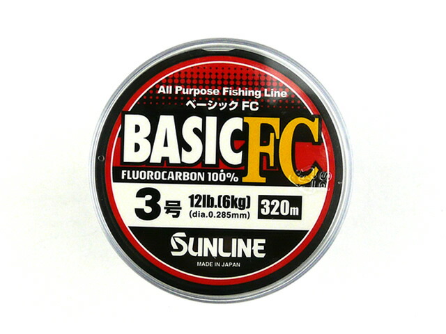 【楽天市場】サンライン(SUNLINE) BASIC FC(ベーシックFC) 320m 3.0号 お得 大容量 ボビン フロロ フロロカーボン FULUORO 道糸 幹糸 リーダー ハリス ...