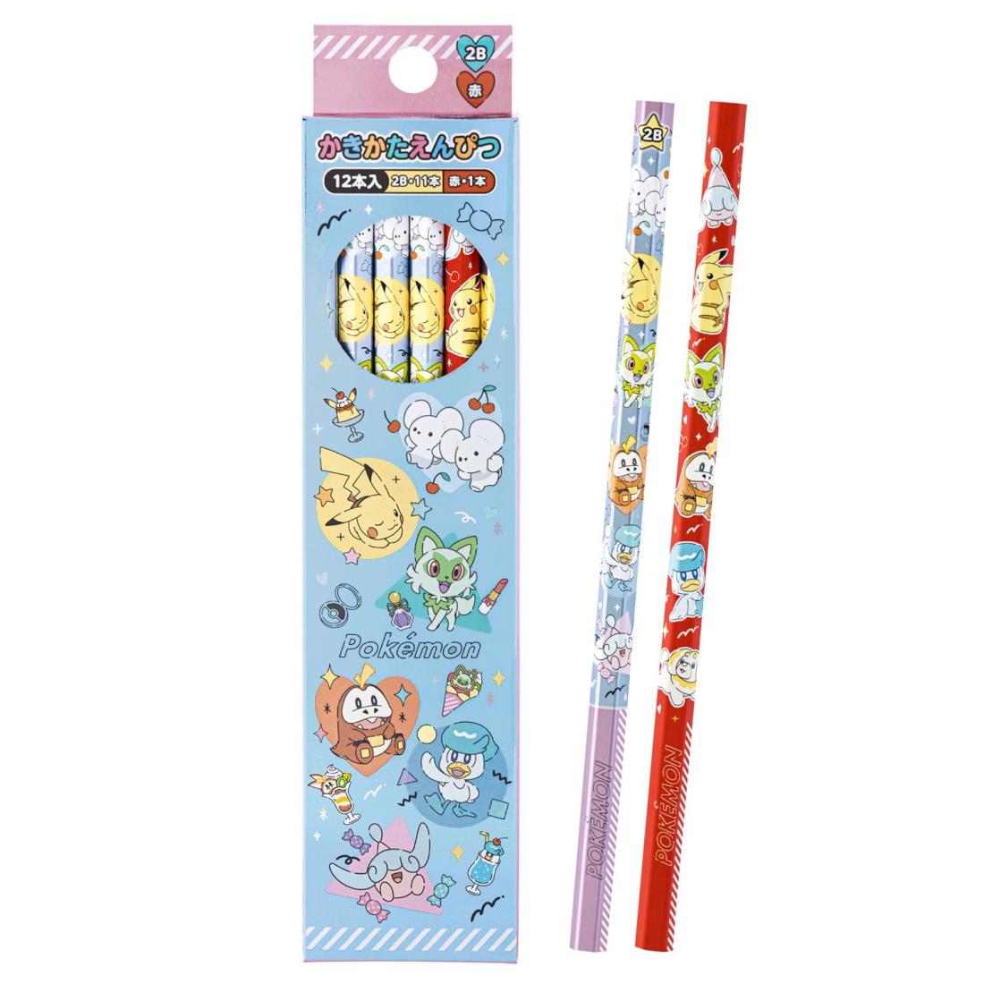 【楽天市場】ショウワノート ポケットモンスター 鉛筆 かきかたえんぴつ 2B 2B鉛筆11本 + 赤鉛筆1本 六角軸 カラフルポップ ...