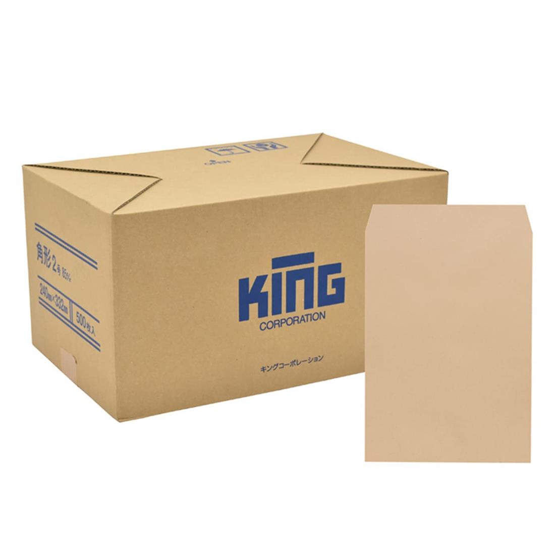 【楽天市場】キングコーポレーション クラフト封筒 角形2号 85g 500枚入 150101：DEARSTORE