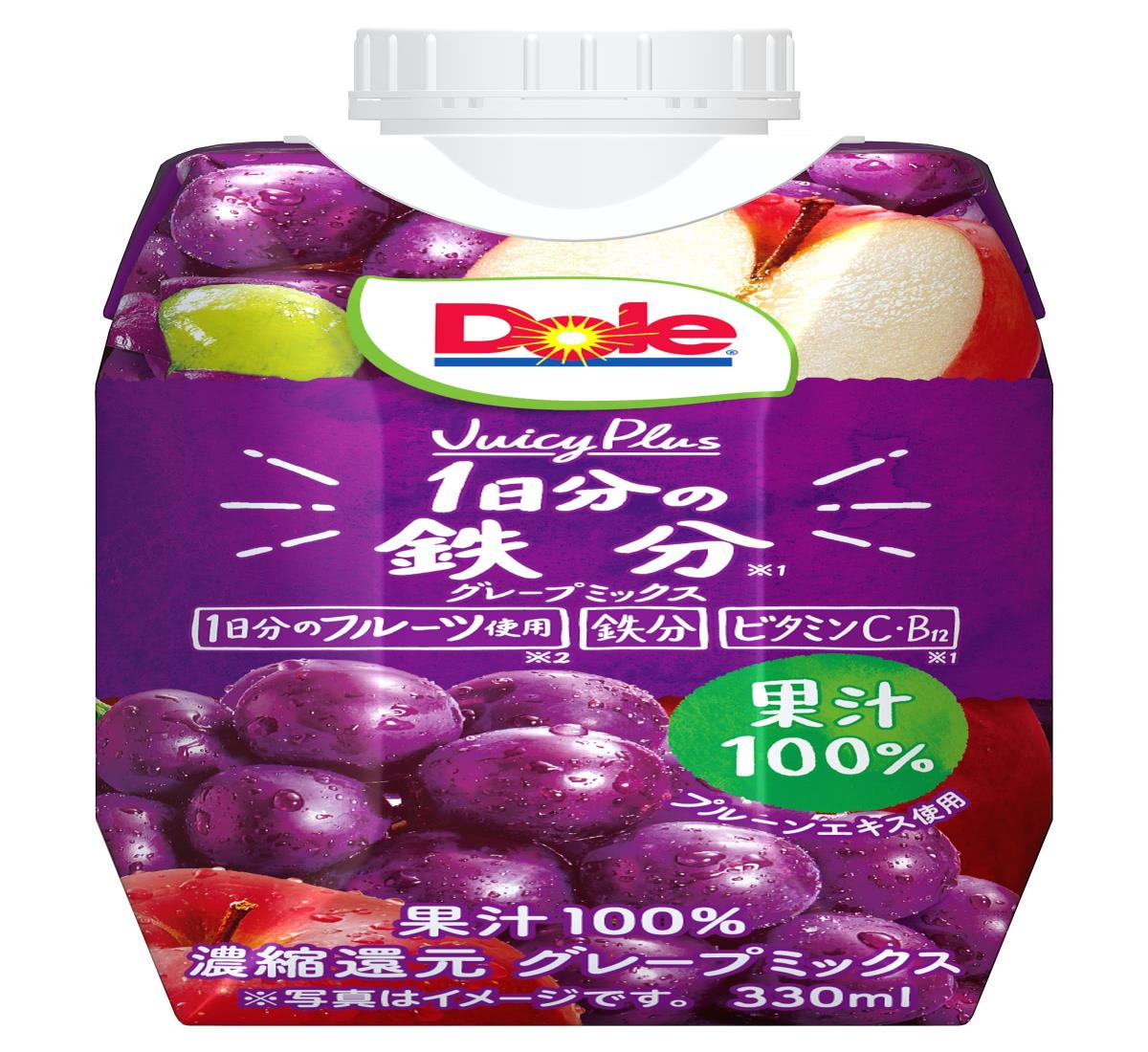 【楽天市場】Dole Juicy Plus 1日分の鉄分(ケース) DC 330ml×12個：DEARSTORE