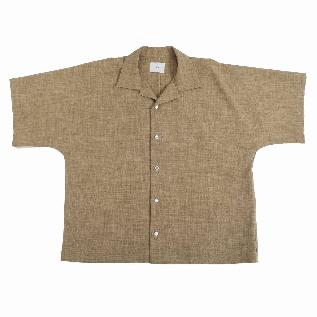 【楽天市場】ATHA アタ オープンカラーシャツ ドライタッチ ライトブラウン DRY TOUCH OPEN COLLAR SHIRT ...