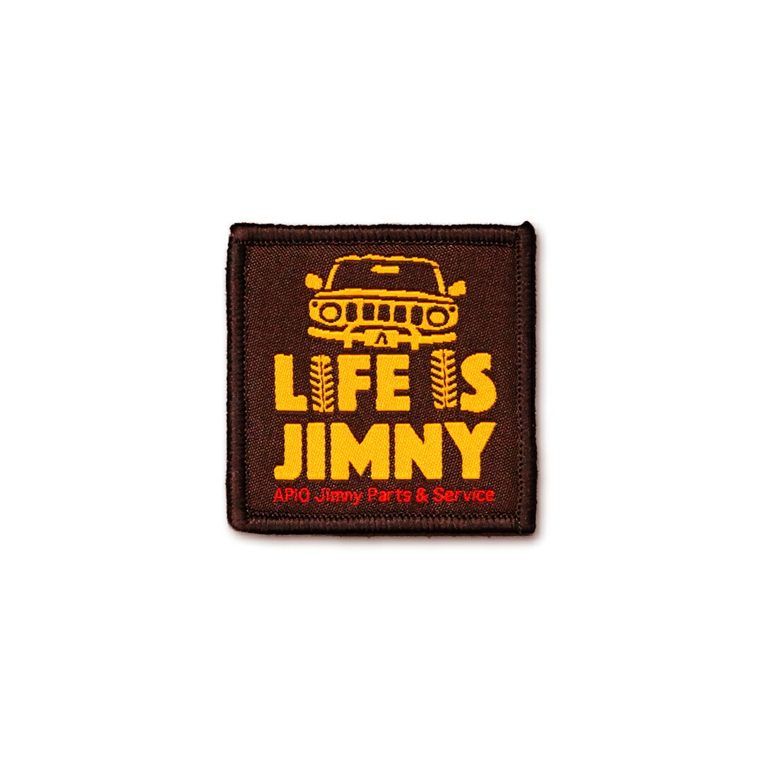【楽天市場】ヴィンテージ感のある ブラウンカラー の パッチ 【 50x50 LIFE IS JIMNY PATCH (Illust ver ...