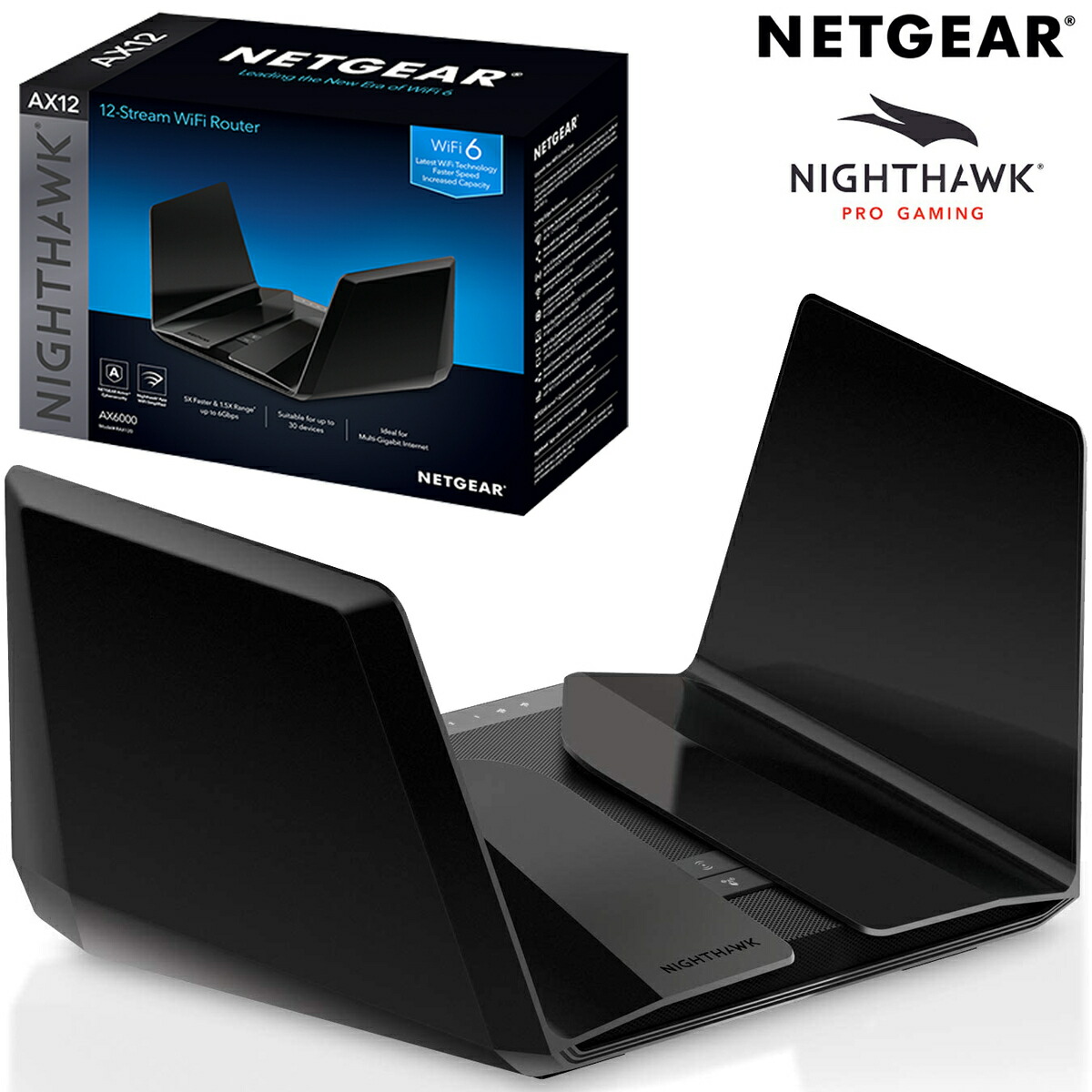 【楽天市場】NETGEAR RAX200-100JPS Nighthawk AX12 RAX200 AX11000 トライバンド Wi-Fi6 ...