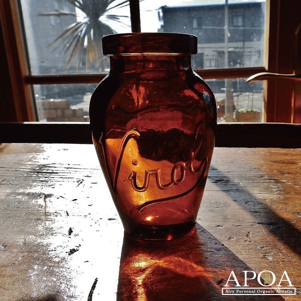 【楽天市場】Vilol(イギリス製) アンティーク ボトル Mサイズ アンバー ブロカント インテリア：APOA