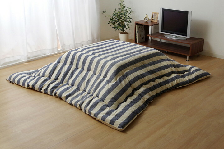 楽天市場】イケヒコ ロカ こたつ布団 インド綿 ボーダー柄 長方形大