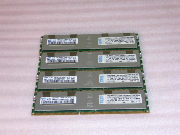 【楽天市場】IBM PC3-10600 Registered CL9 ECC 4GBx4枚=16GB FRU:44T1493【中古】：アクアライト