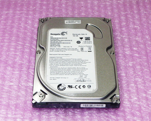 【楽天市場】Seagate ST3160318AS SATA 160GB 7200RPM 3.5インチ 中古ハードディスク：アクアライト
