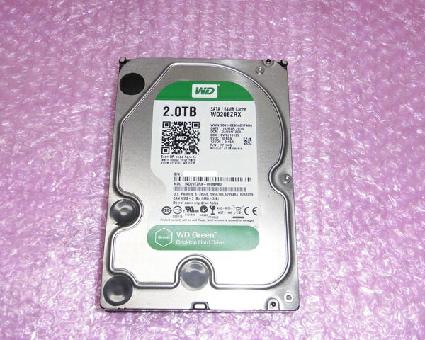 【楽天市場】Western Digital WD20EZRX (WD20EZRX-00D8PB0) SATA 2TB 3.5インチ 中古 ...