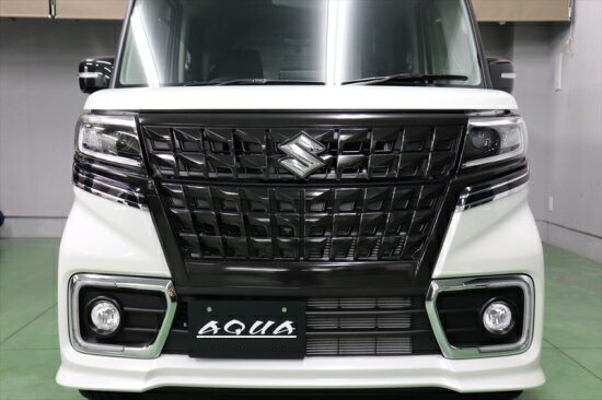 【楽天市場】スペーシアカスタムハイブリッドMK53S フロントグリルシート：AQUA-STYLE