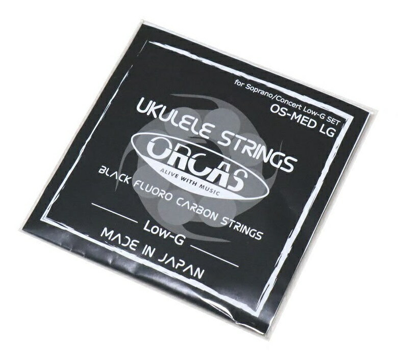 【楽天市場】ORCAS OS-MED LG BLACK FLUORO CARBON STRINGS オルカス ウクレレ LOW G弦 セット ...