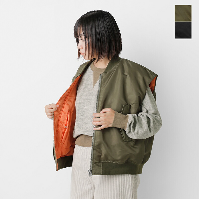 【楽天市場】【60%OFF】KIFFE キッフェ ビッグフィット MA-1 ベスト “BIG FIT MA-1 VEST” kf232nq25012-mn レディース：aranciato ...