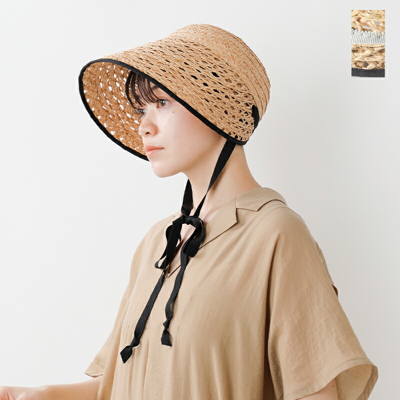 【楽天市場】chisaki チサキ ラフィア ブレード ボネ シルエット ハット “Ryou” ryou-kk レディース：aranciato（アランチェート）