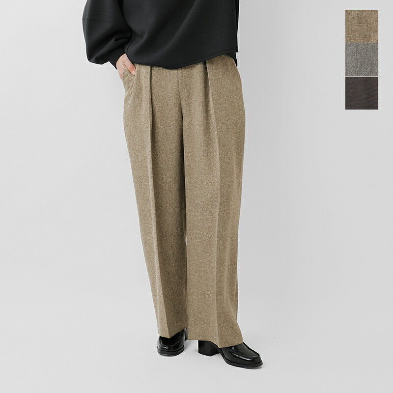 【楽天市場】AQUA FITS アクアフィッツ センタープレス タック パンツ jwaap0946-01-rf レディース：aranciato ...