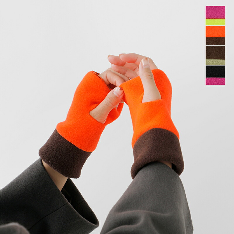 【楽天市場】wristies リスティーズ フリース 配色 フィンガーレス ショート グローブ “Wristiecuffs Short ...
