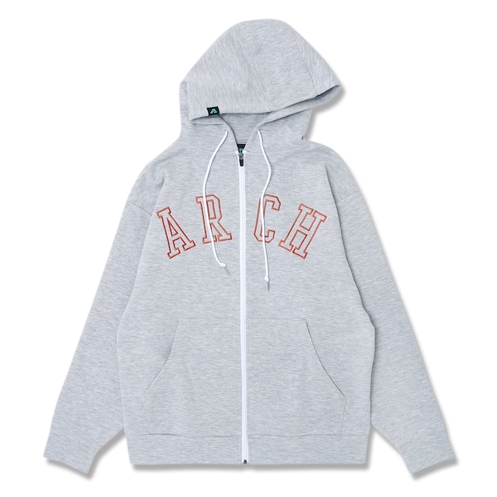【楽天市場】Arch college logo sweat zip parka【gray】 アーチ バスケ スウェットジップパーカー：Arch ...