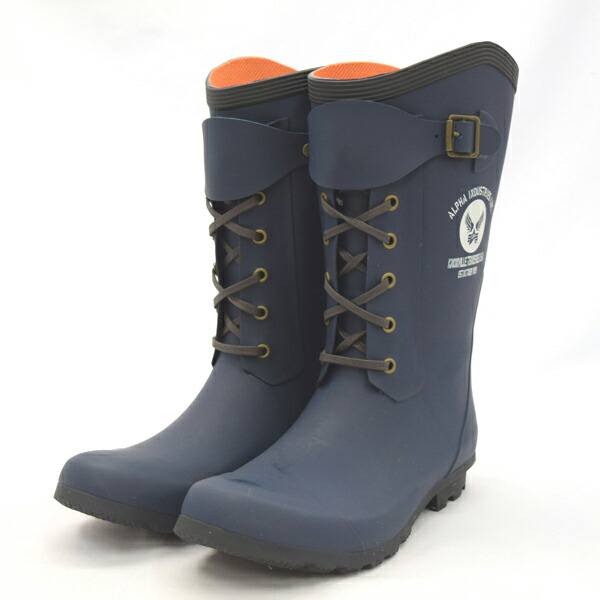 【楽天市場】ALPHA INDUSTRIES アルファ インダストリーズ AF-R4000 ダークネイビー Lサイズ レインブーツ【nesh ...
