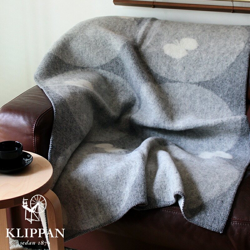 【楽天市場】【KLIPPAN ウールハーフブランケット 90×130cm CHOUCHO PERHONEN】【正規取扱店】クリッパン ミナ ペルホネン ちょうちょ ペルホネン 復刻デザイン ...