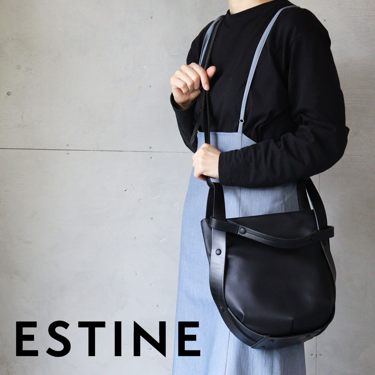 【楽天市場】2WAYショルダーバッグ トートバッグ キレイめ モード ESTINE(エスティーヌ) クレイドルシリーズ 牛革 日本製 1075951(1074951)【メッセージカード ...