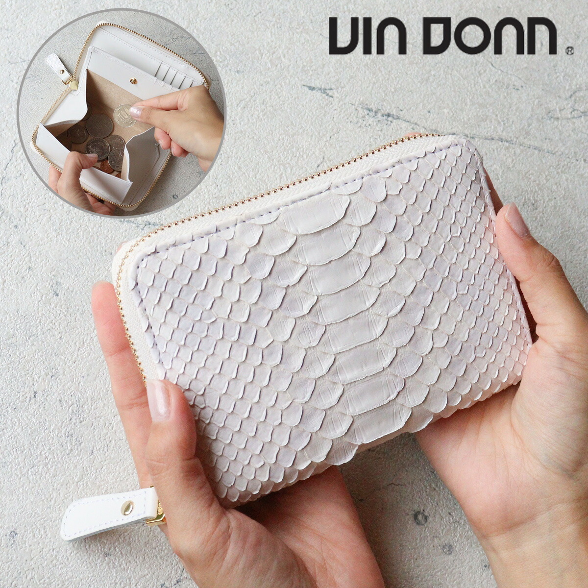 【楽天市場】VIA DOAN(ヴィアドアン)Bran python(ブランパイソン) L字ファスナー財布 コンパクト ヘビ革 ダイヤモンドパイソン 日本製 450【メッセージカード・ラッピング ...