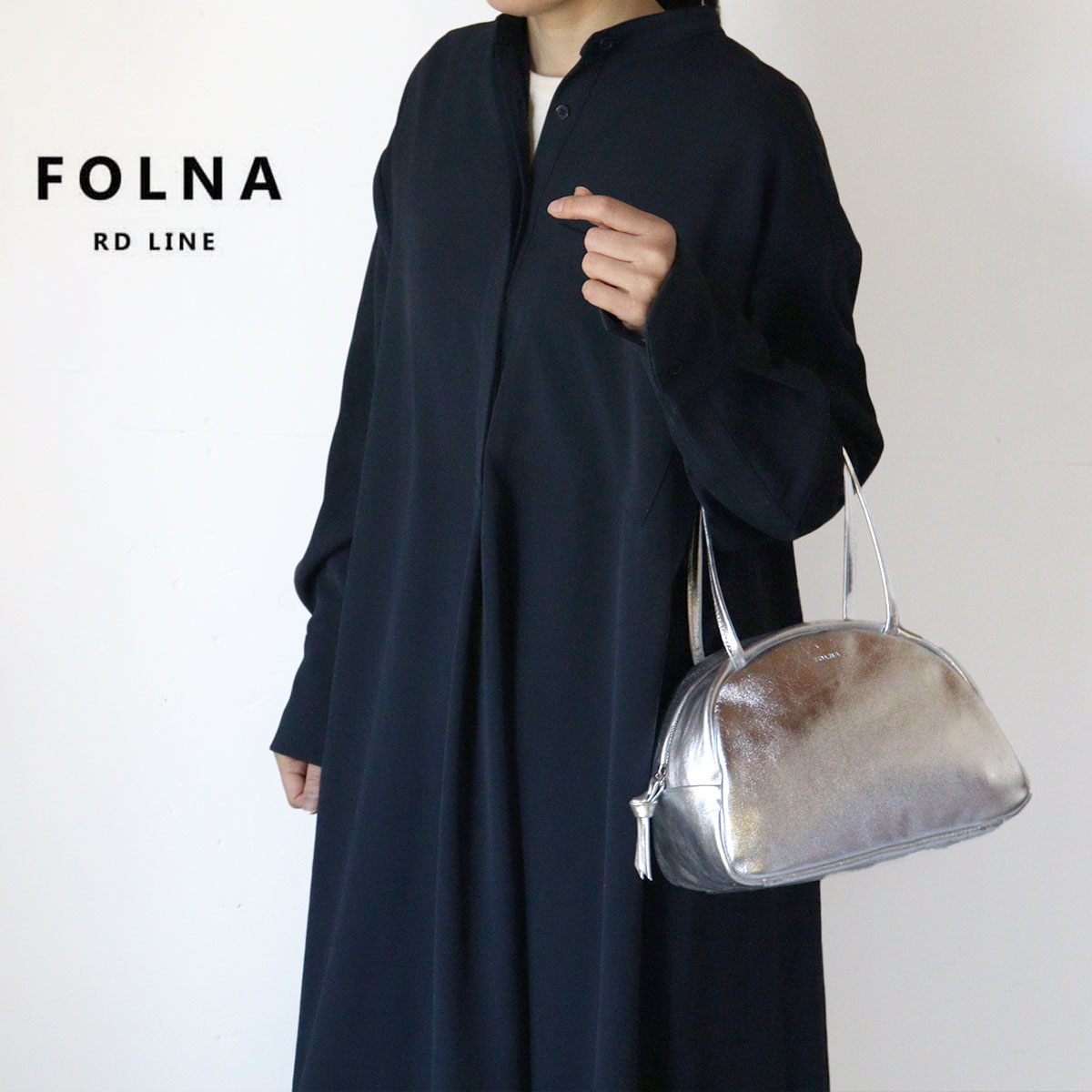 【楽天市場】【シルバー】ボストンバッグ(S) FOLNA フォルナ RD(ラフ＆デイリー)牛革 ホイルレザー 083338【メッセージカード・ラッピング無料】：かばんと財布の店 アリスタ