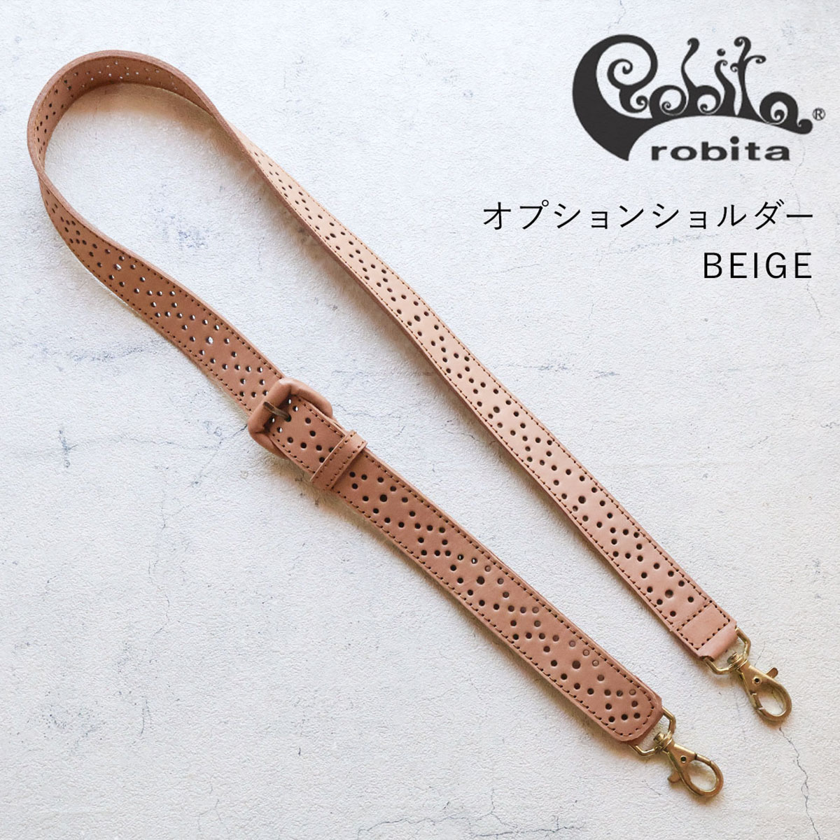 【楽天市場】【最大800円OFFクーポン】ショルダーストラップ 3cm バックルメダリオン BEIGE オプションパーツ 本革 牛革 ロビタ robita anyam nya(アニャムニャ ...