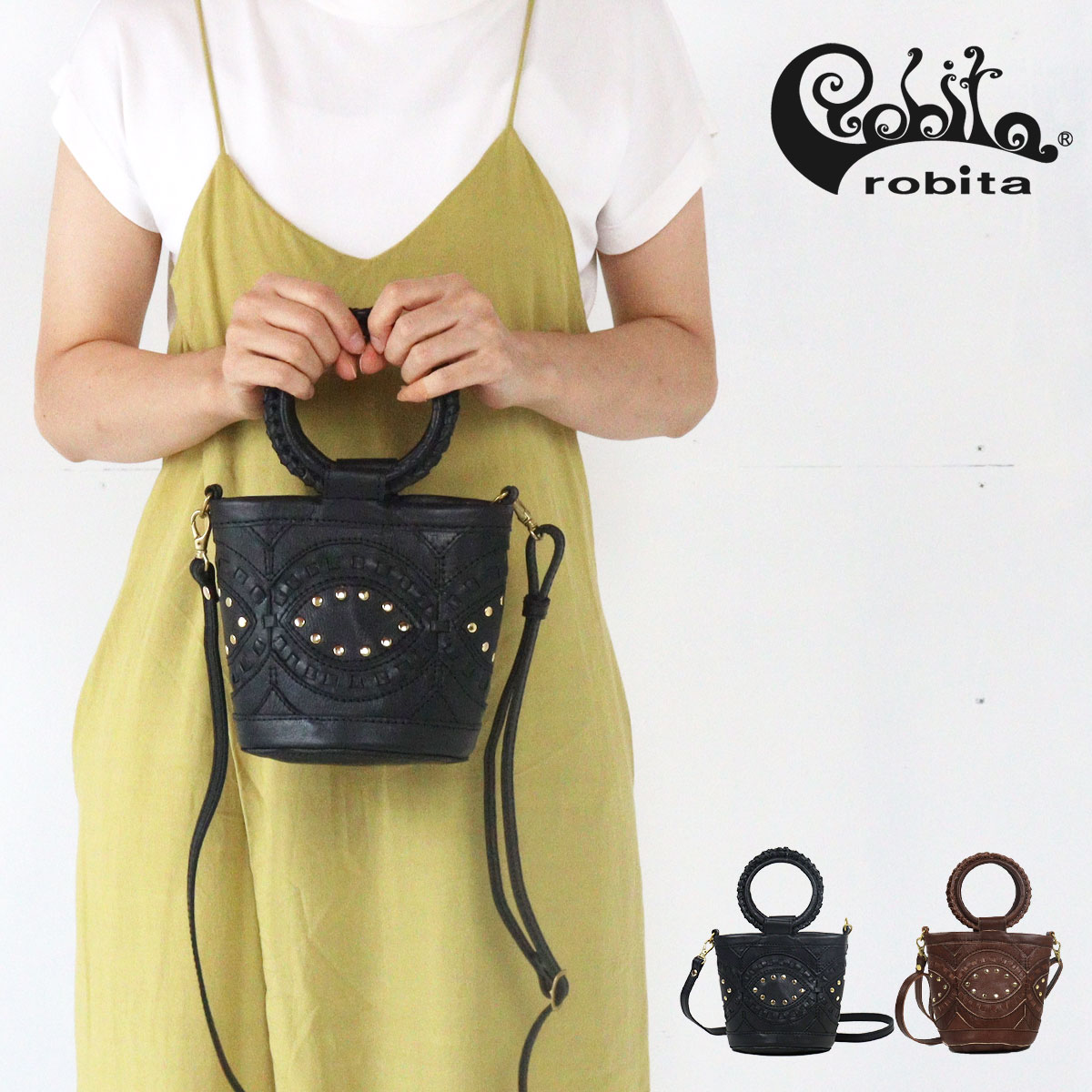【楽天市場】2way ミニ ショルダーバッグ クラフトスタッズスリングショルダー ロビタ robita バッグ 肩掛け 斜め掛け キラキラ スタッズ 本革 牛革 レディース KH-006 ...